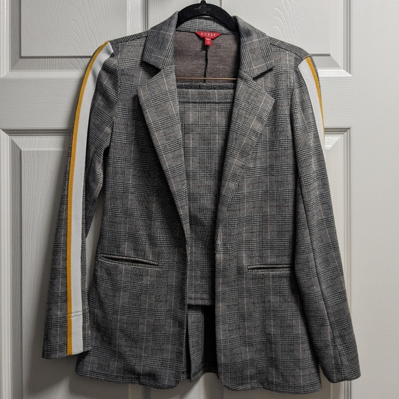 Guess | Jackets & Coats | Guess Glen Blazer Miniskirt Suit Set | Poshmark